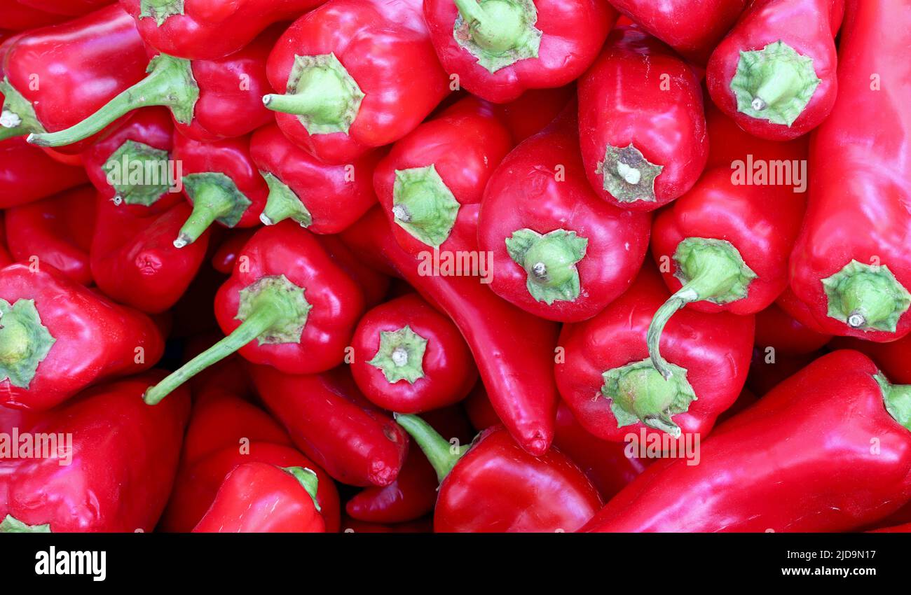 organic foods and red pepper Stock Photo - Alamy