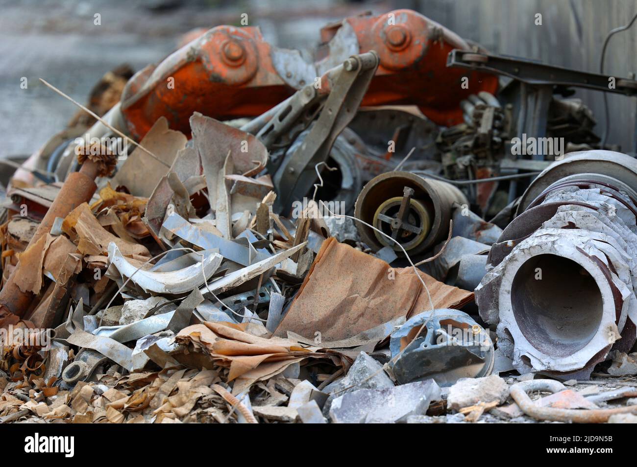 Machine parts broken on the ground industrial ruin symbol Stock Photo ...