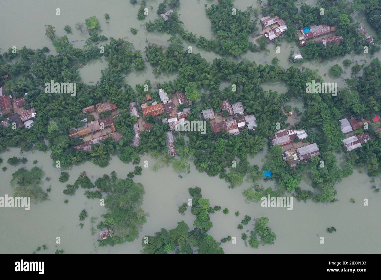 Sylhet, Sylhet, Bangladesh. 19th June, 2022. Flood situation has ...