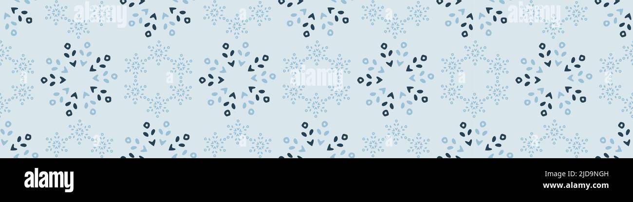 Christmas frozen snowflake seamless vector border. Masculine winter ...