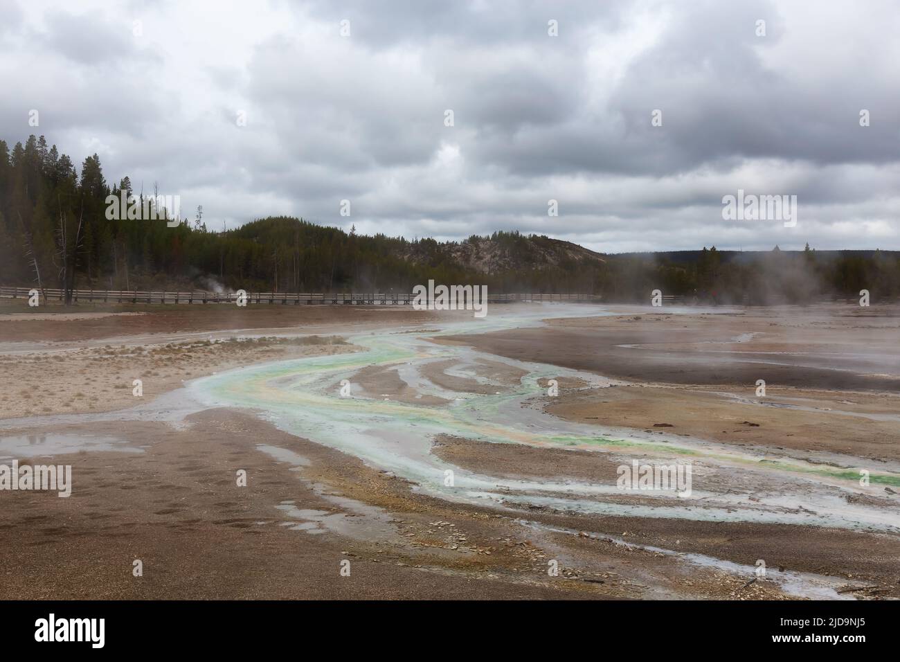 Hot Spring Landscape with colorful ground formation Stock Photo - Alamy