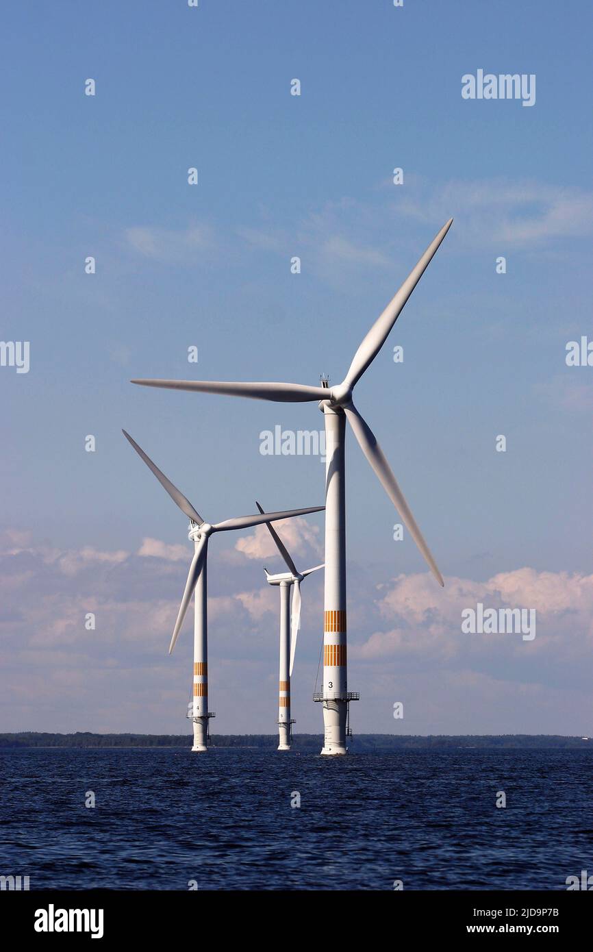 Wind turbines at sea Stock Photo - Alamy