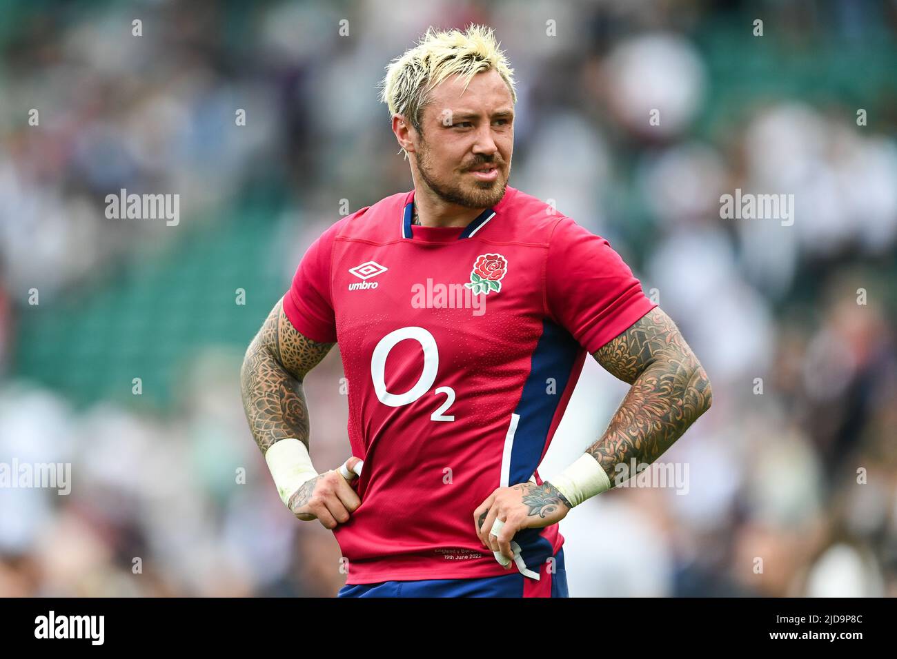 Jack Nowell of England during the lap of honour after the final whistle ...
