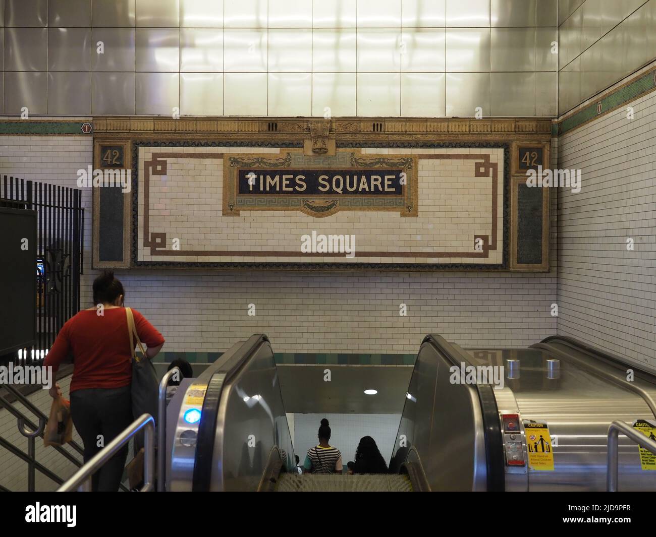 Image of the mosaic inside the Times Square subway station Stock Photo ...