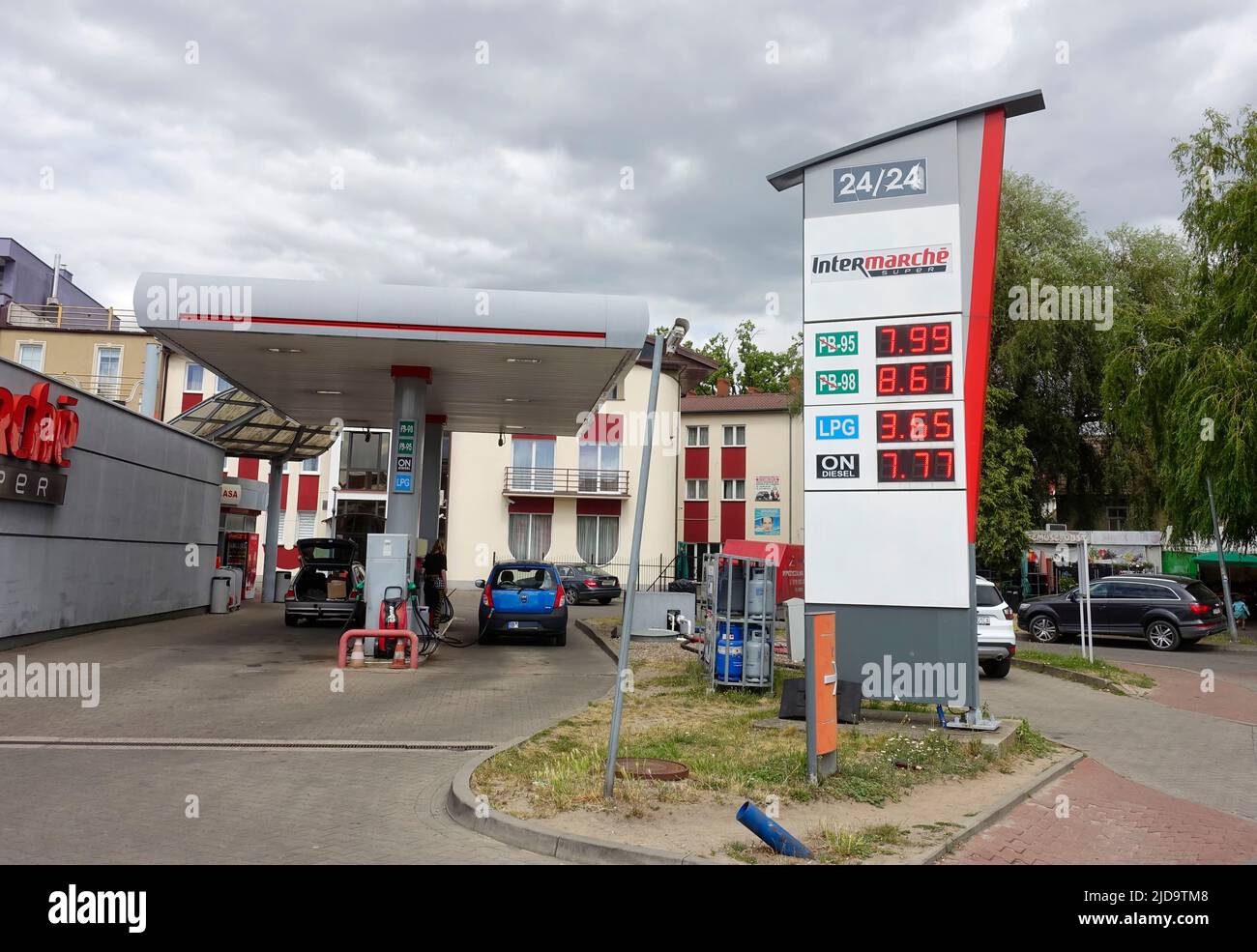 Intermarche Gas Station in Slubice, Poland, EU Stock Photo - Alamy