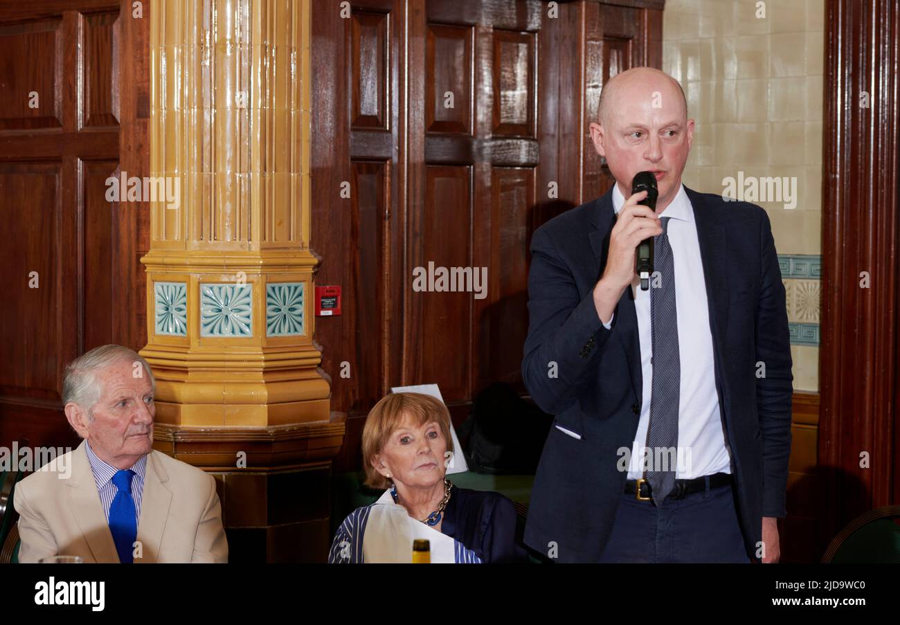 Harry Mount at the Oldie Literary Lunch, The Liberal Club, London, 07 ...
