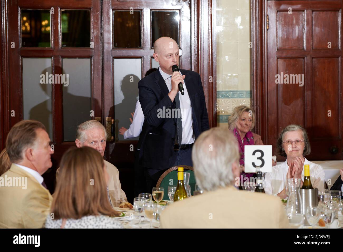 Harry Mount at the Oldie Literary Lunch, The Liberal Club, London, 07 ...