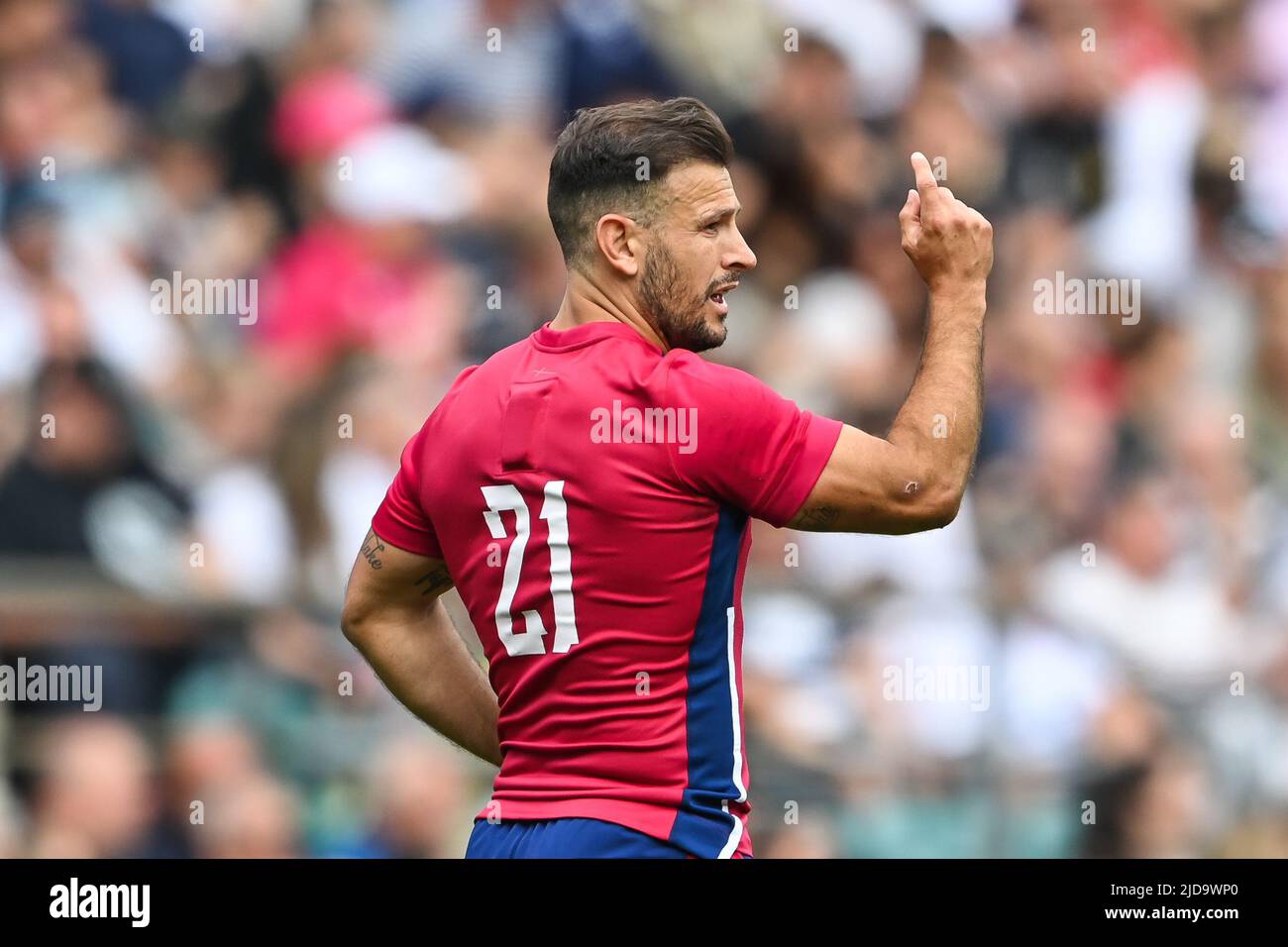 Danny Care of England gives his team instructions Stock Photo - Alamy