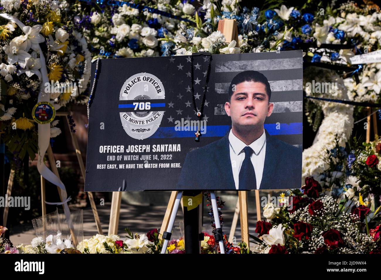 The city of El Monte held a vigil for two fallen police officers, Cpl ...