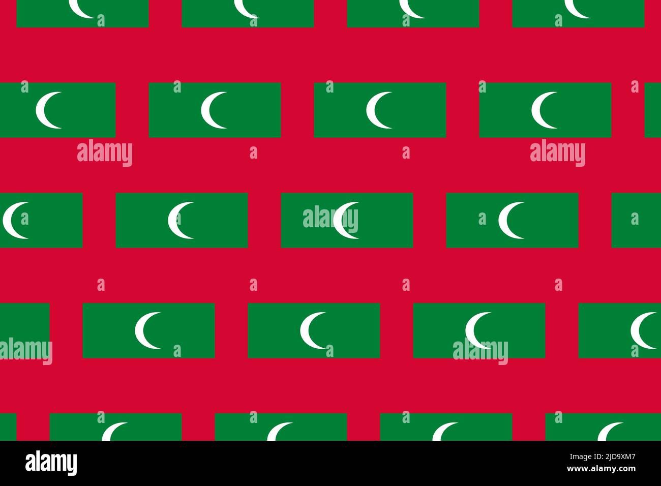 Geometric pattern in the colors of the national flag of Maldives. The ...