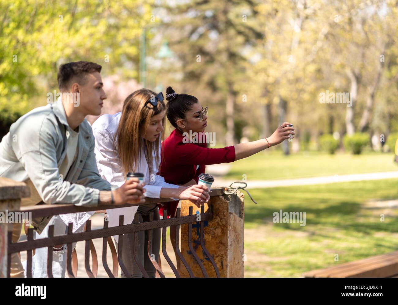 Group of young women enjoying the weather hi-res stock photography and ...