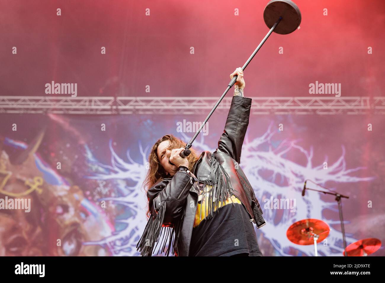 Copenhagen, Denmark. 17th, June 2022. The Danish death metal band Baest ...
