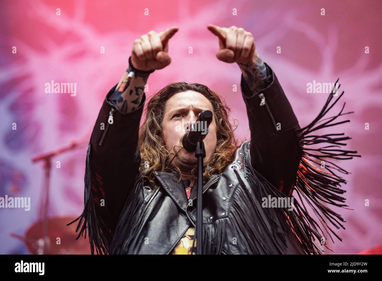 Copenhagen, Denmark. 17th, June 2022. The Danish death metal band Baest ...