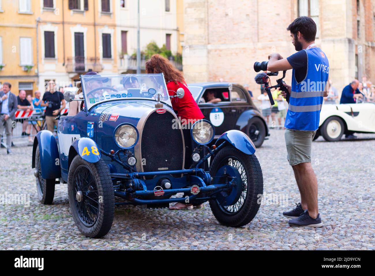 Parma, Italiy - 06, 18, 2022: Classic car race Mille Miglie 2022 ...
