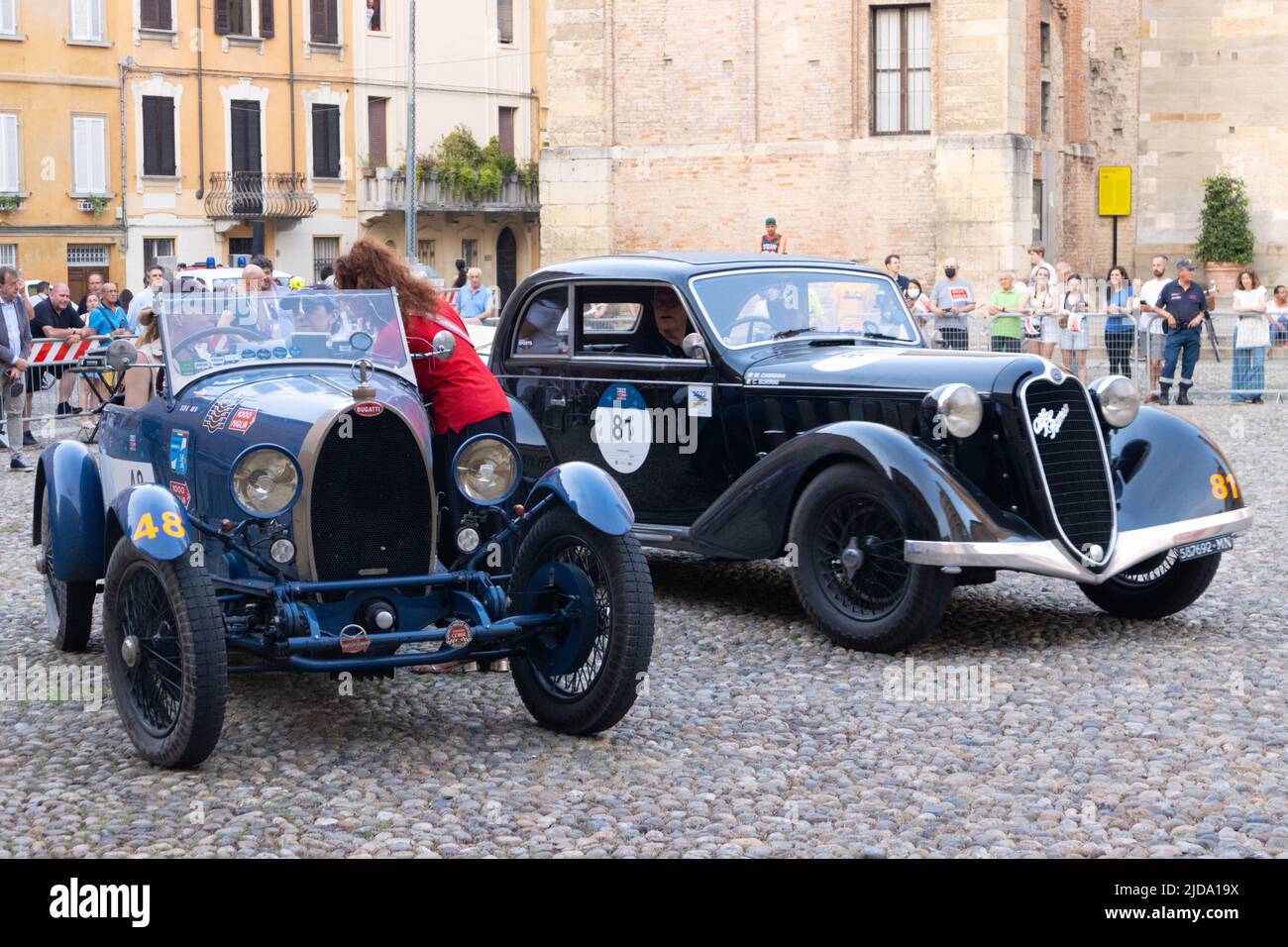 Parma, Italiy - 06, 18, 2022: Classic car race Mille Miglie 2022 Stock ...