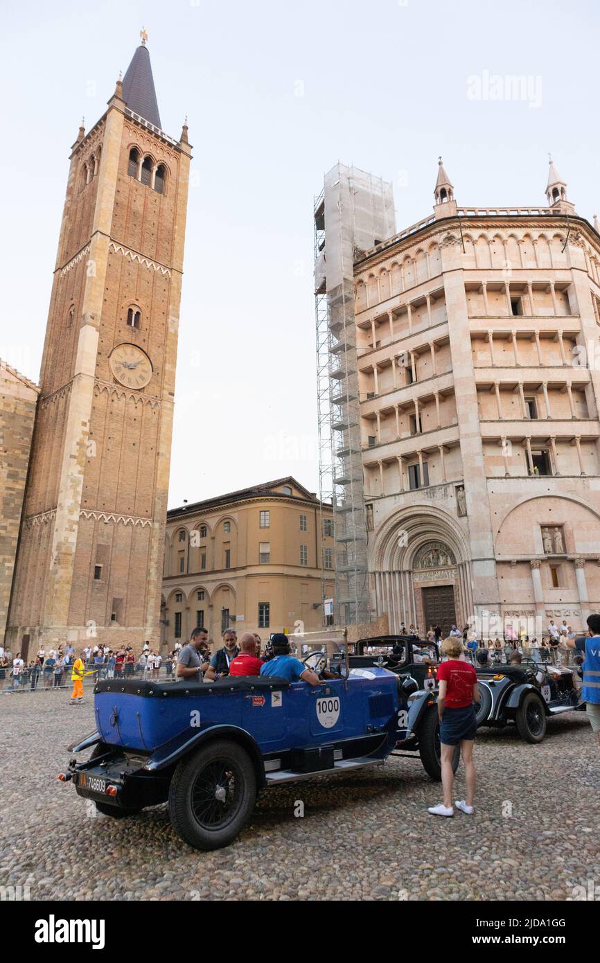 Parma, Italiy - 06, 18, 2022: Classic car race Mille Miglie 2022 Stock ...