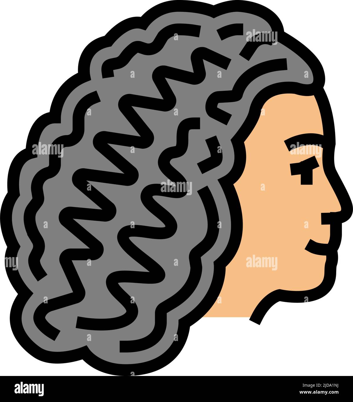 curls hairstyle color icon vector illustration Stock Vector Image & Art ...