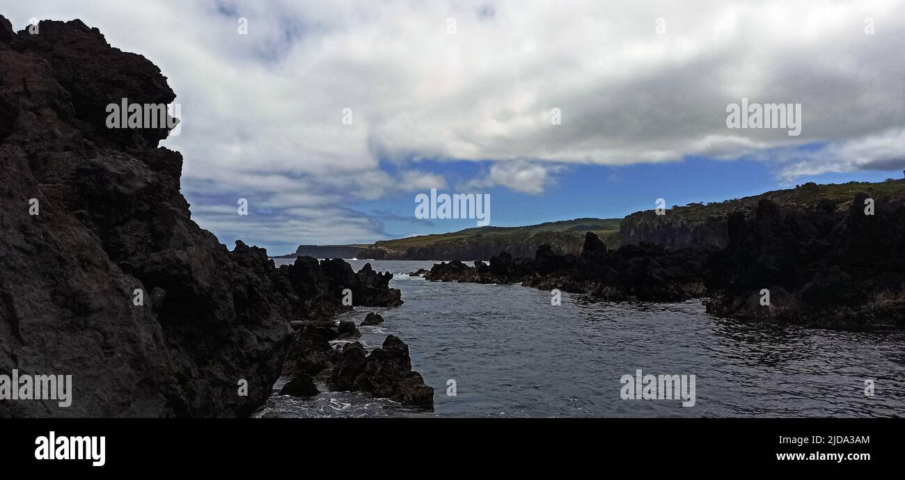 Landscape from the Azores dense vegetation and incredible views of the ...
