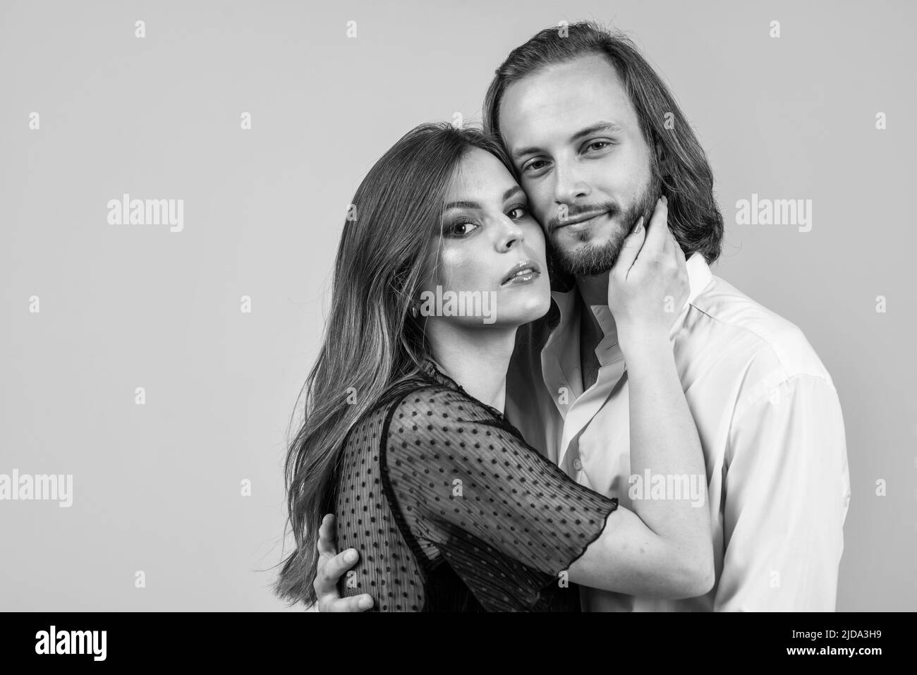 Couple hug studio Black and White Stock Photos & Images - Alamy