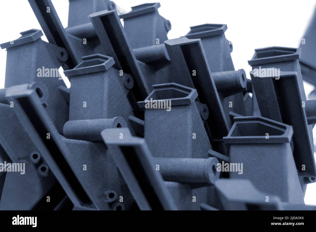 Models printed on 3D printer isolated on white background. Objects ...