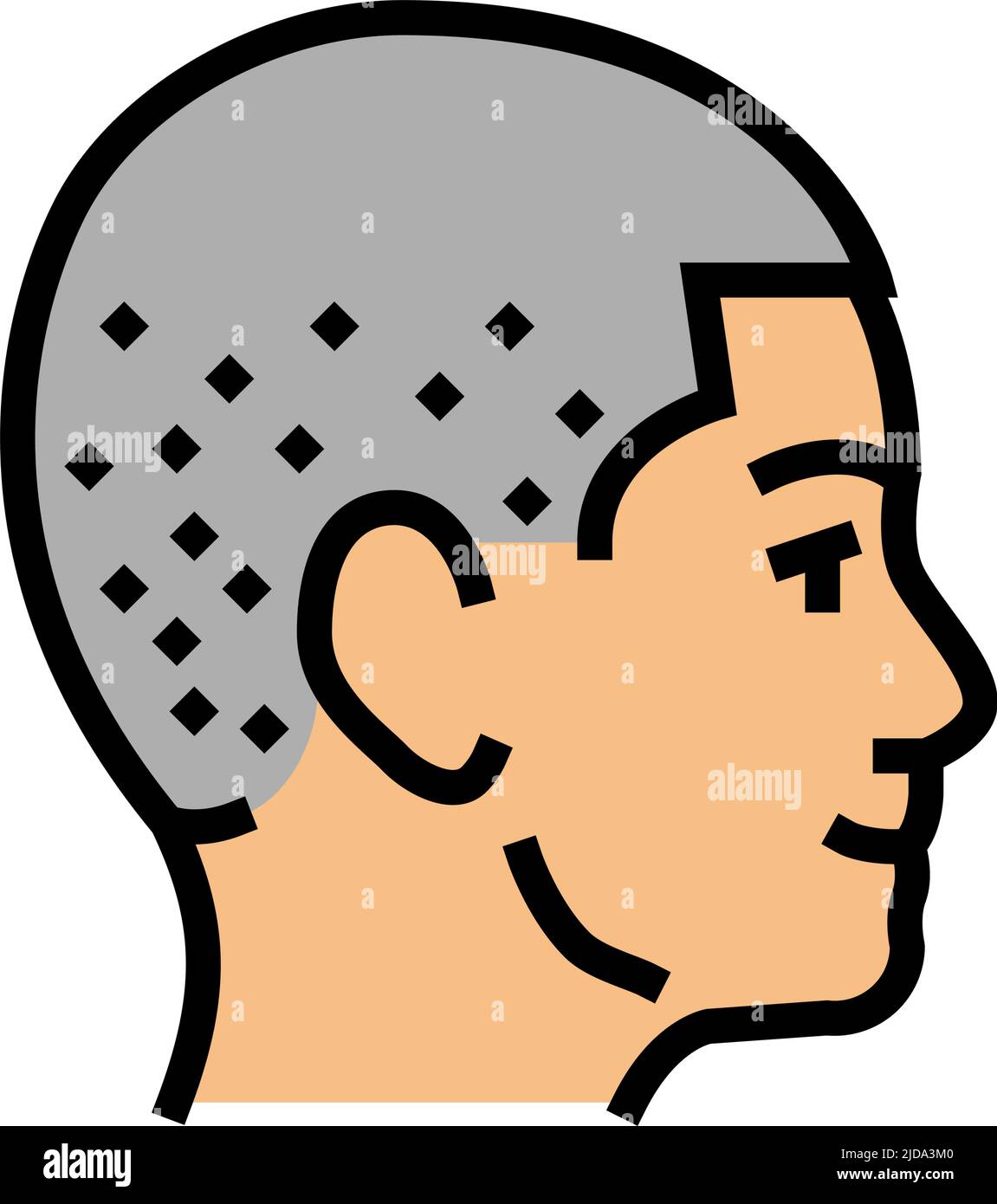 short hair style color icon vector illustration Stock Vector Image ...