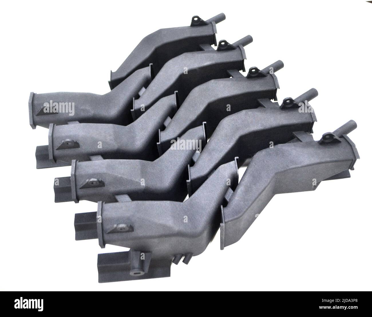 Models printed on 3D printer isolated on white background. Objects ...