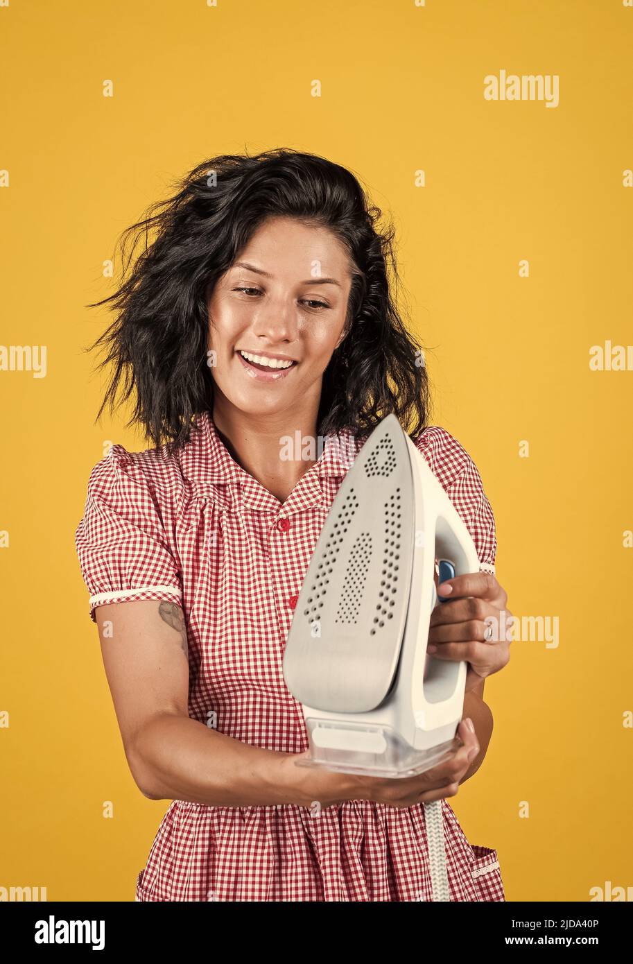 Order services. good wife concept. happy pinup woman. retro maid ...