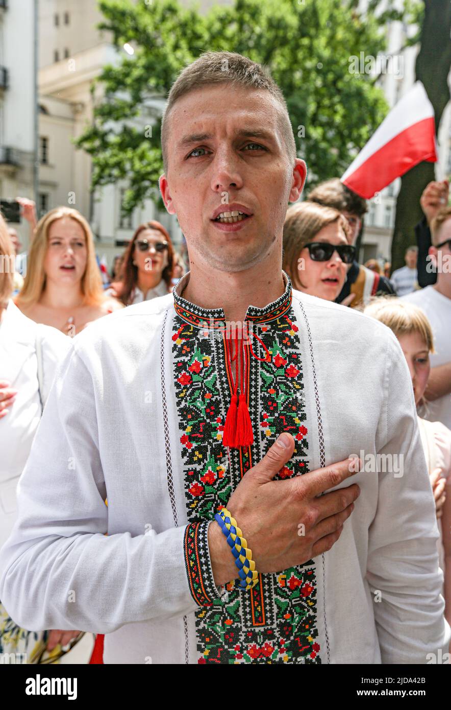 Warsaw, Warsaw, Poland. 19th June, 2022. Euromaidan held gathering in ...