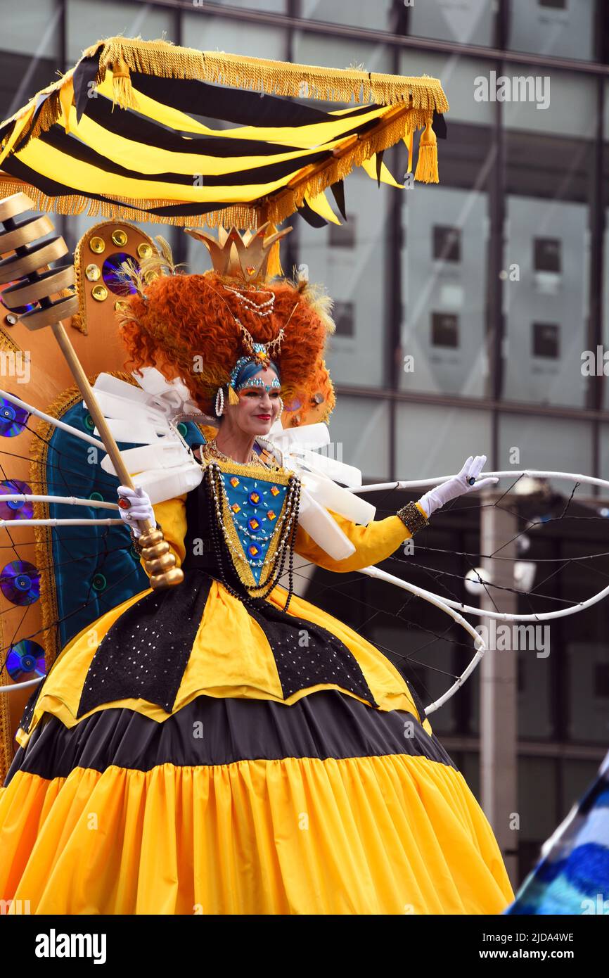 Manchester Day Parade 2022 Queen Bee float. The Bee being the symbol of ...