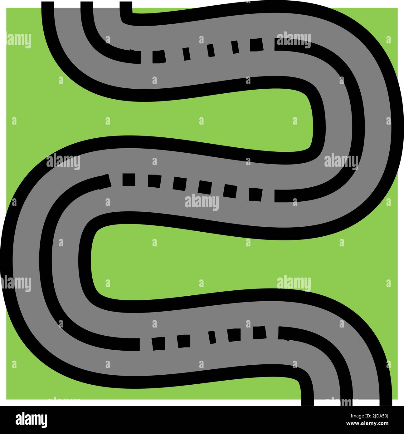 hilly road color icon vector illustration Stock Vector Image & Art - Alamy