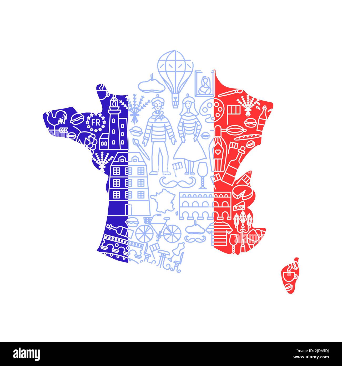 The people of paris, france Stock Vector Images - Alamy