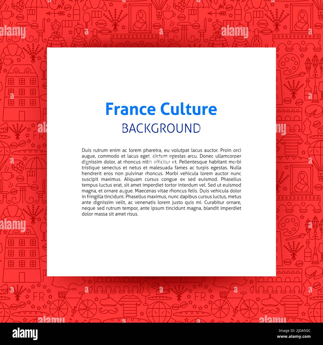 France Culture Paper Template Stock Vector Image & Art - Alamy