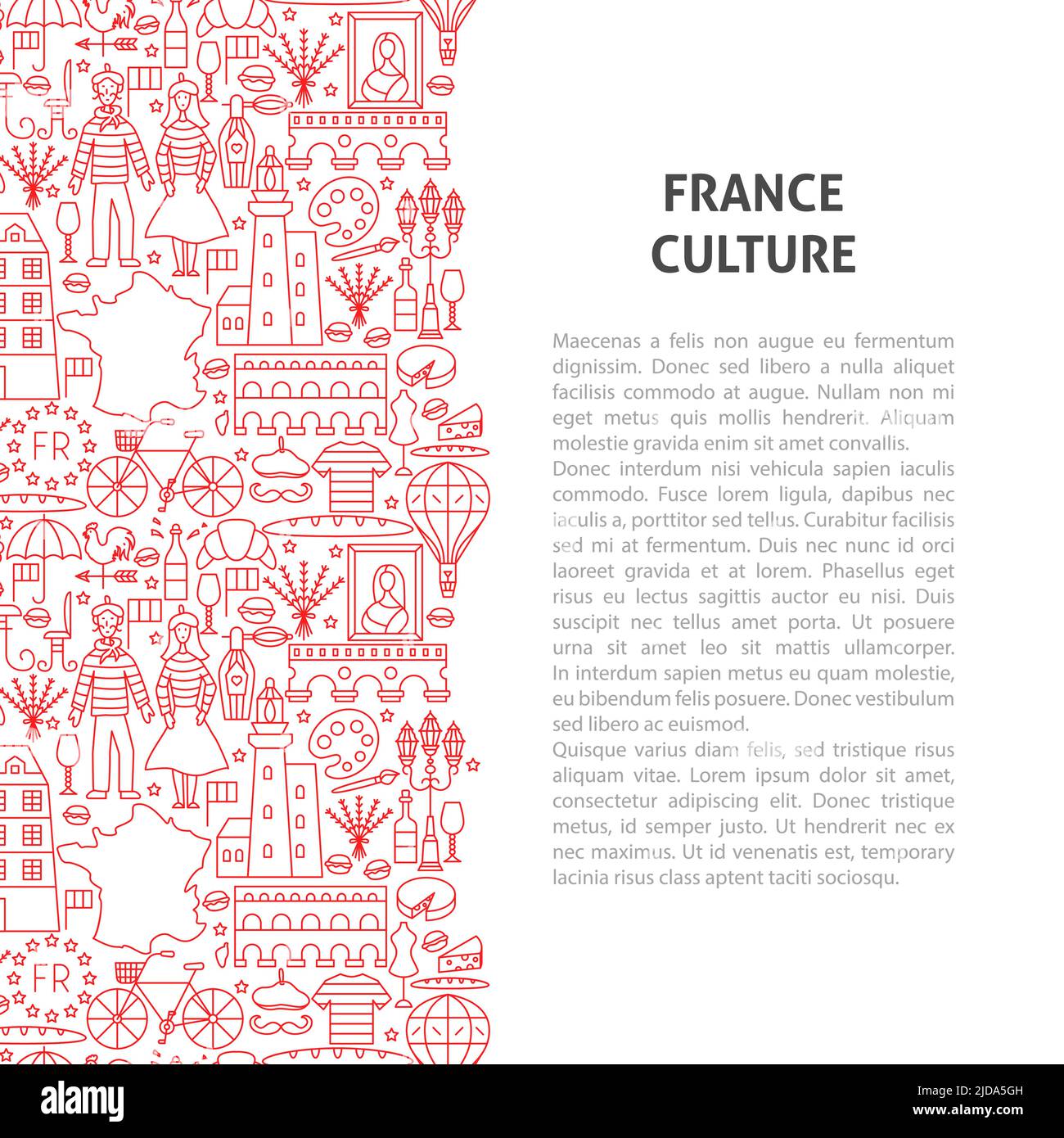 France Line Pattern Concept Stock Vector Image & Art - Alamy