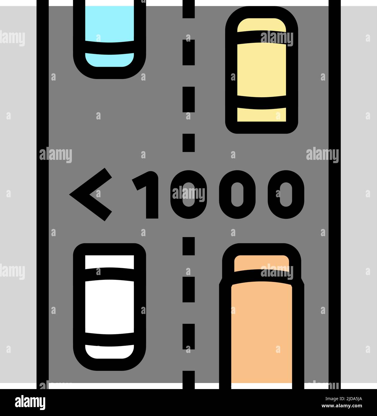 medium traffic road color icon vector illustration Stock Vector Image ...