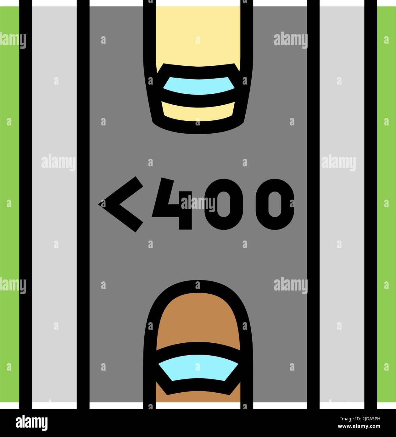 low traffic road color icon vector illustration Stock Vector Image ...