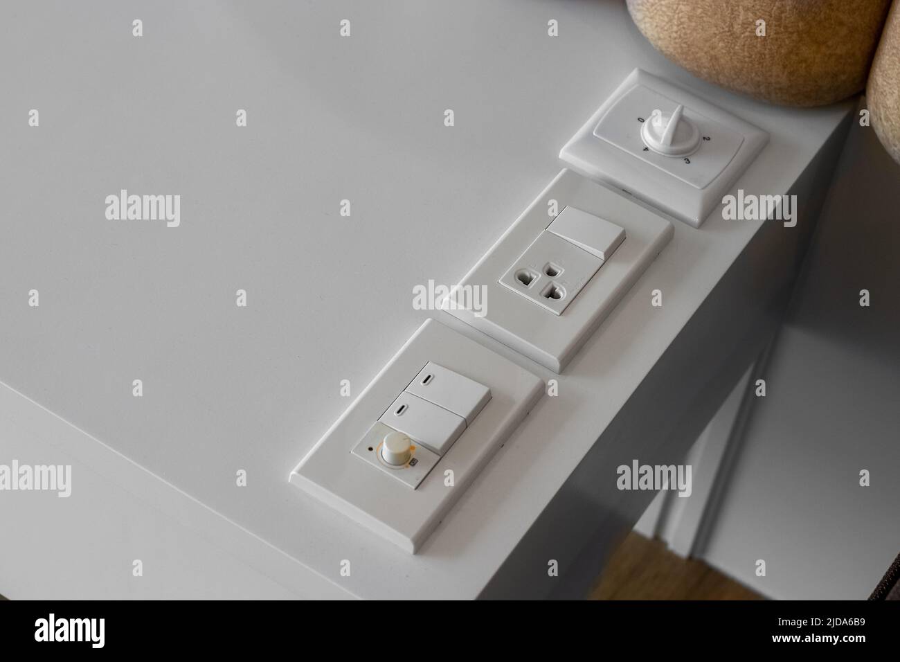 Power outlet on White Wallpaper Background Stock Photo - Alamy