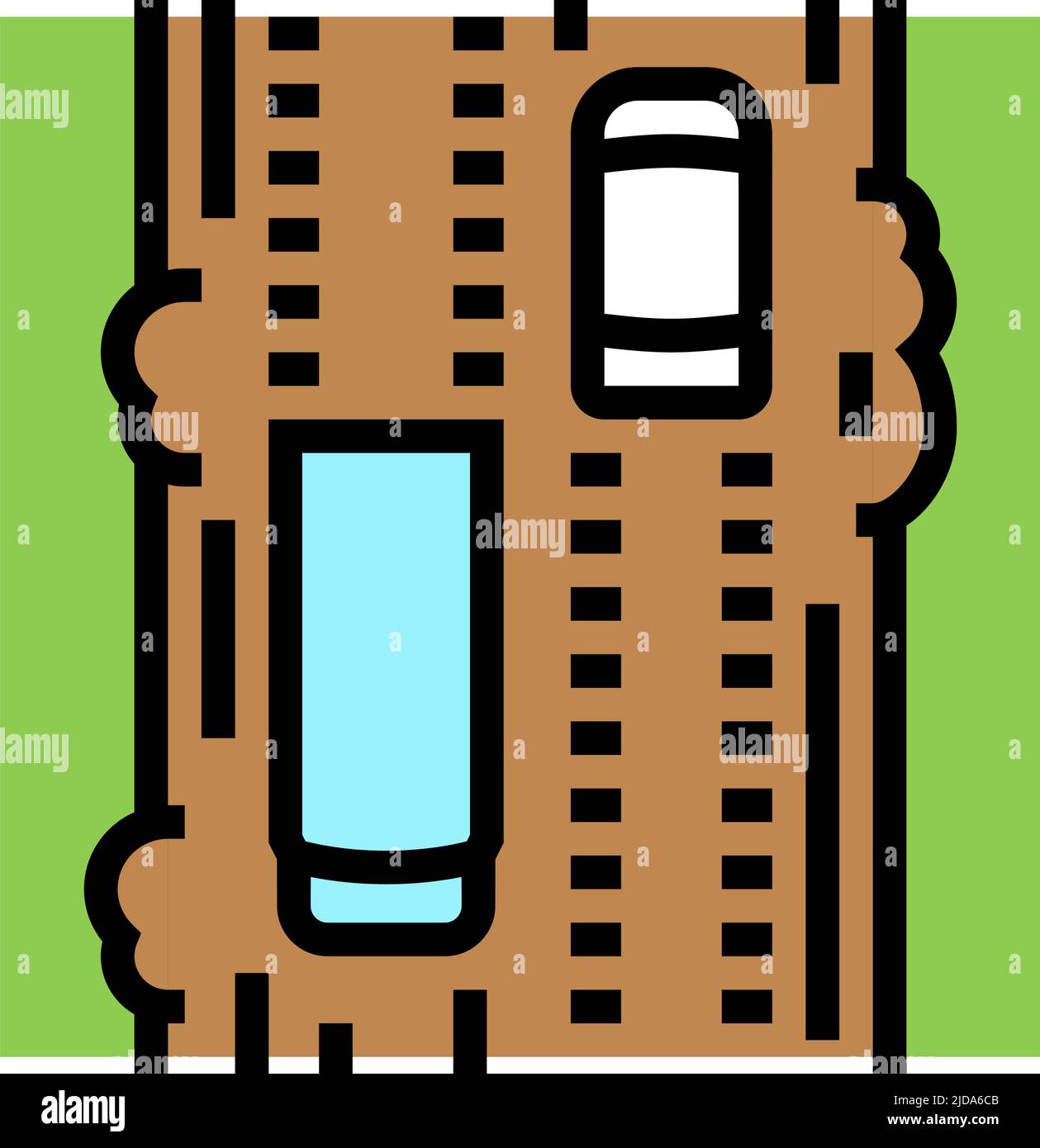 earthen road color icon vector illustration Stock Vector Image & Art ...