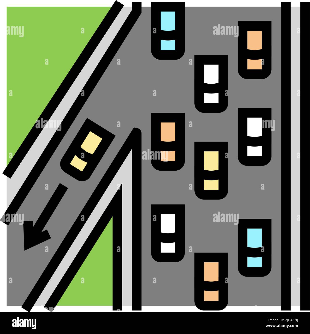 expressway road color icon vector illustration Stock Vector Image & Art ...