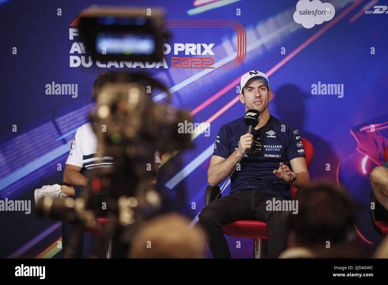LATIFI Nicholas (can), Williams Racing FW44, portrait press conference ...