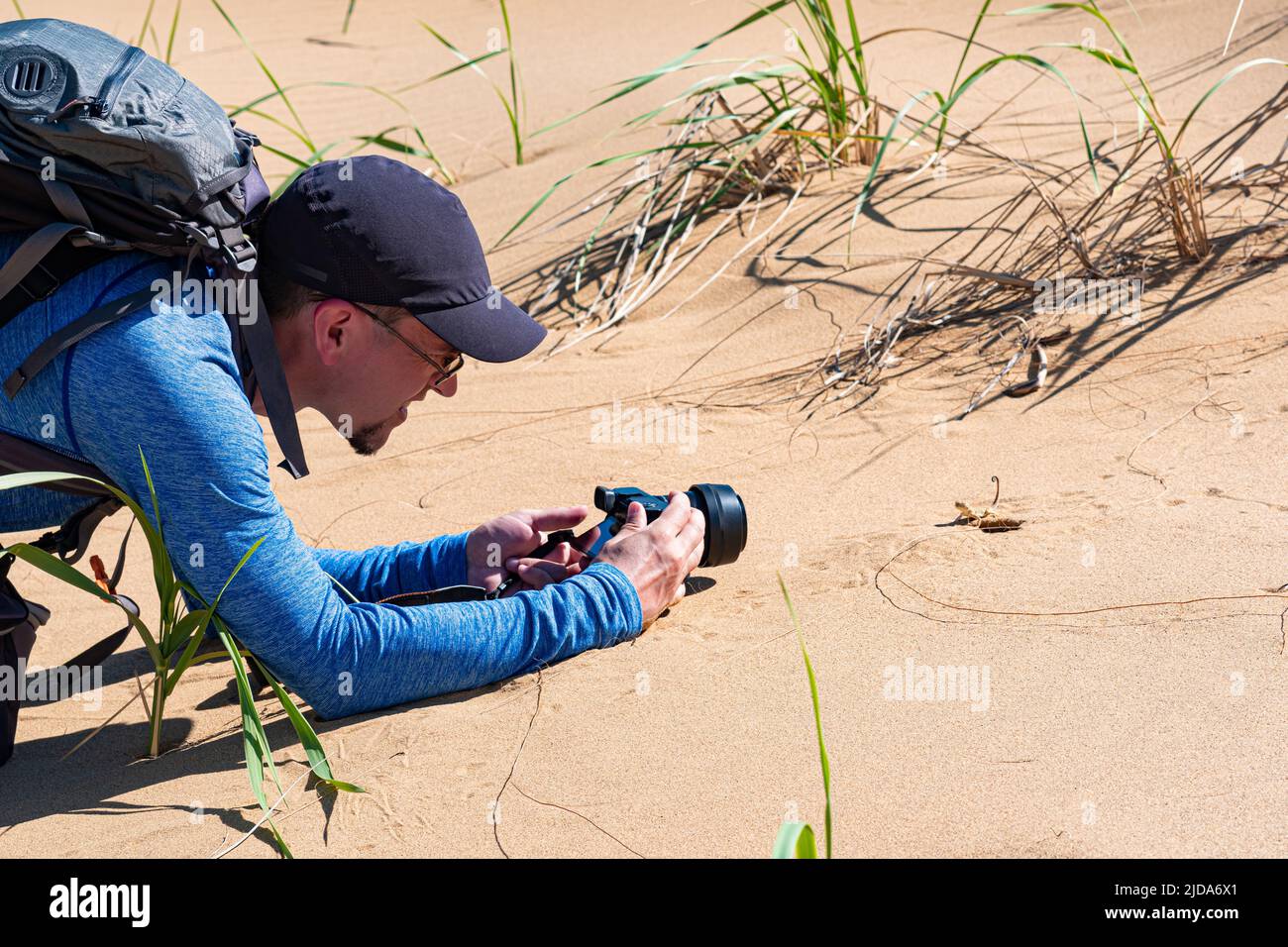 Dagestan, Russia - May 14, 2022: wildlife photographer trying to take a ...