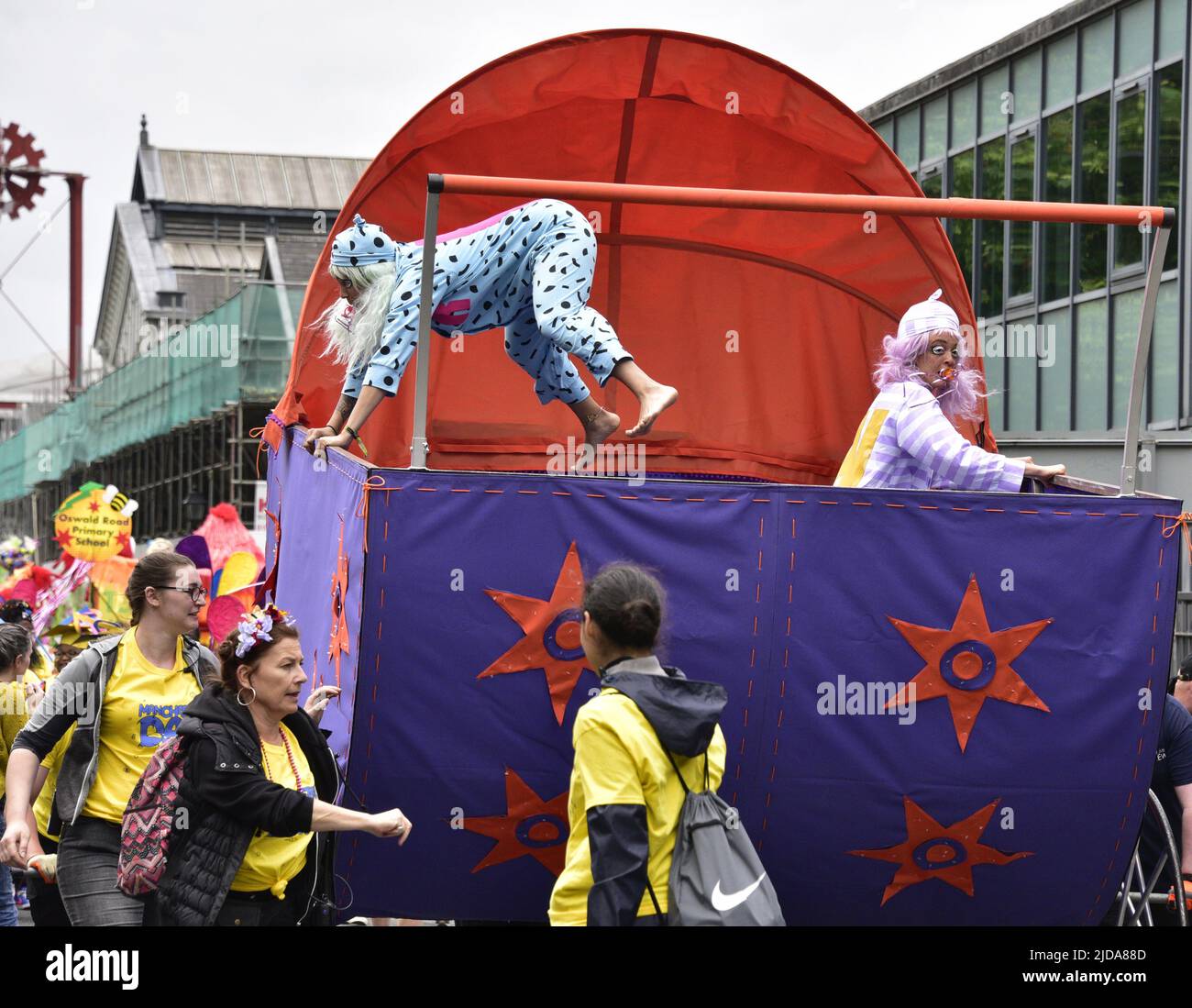 Manchester, UK, 19th June, 2022. Performers and artists take part in ...