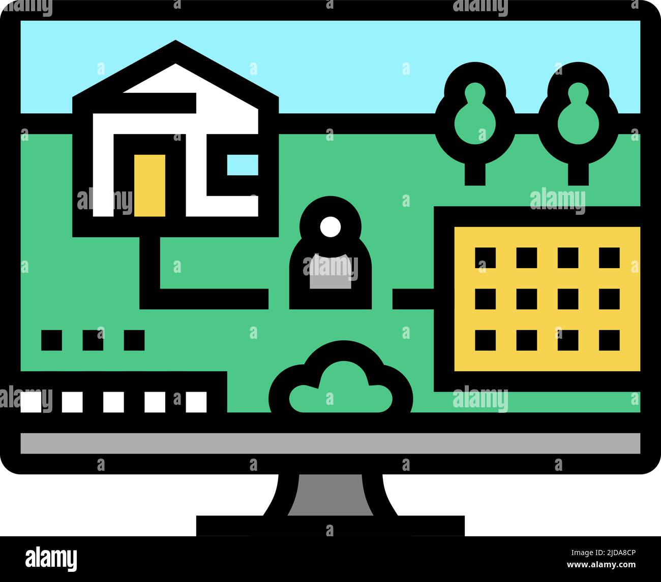 simulation video game color icon vector illustration Stock Vector Image ...