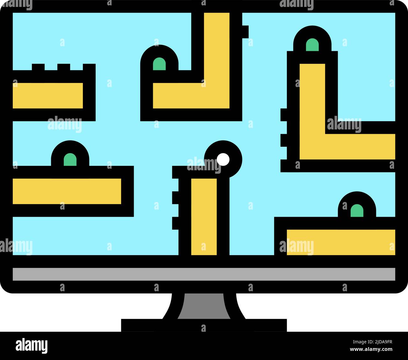 puzzle platform video game color icon vector illustration Stock Vector ...