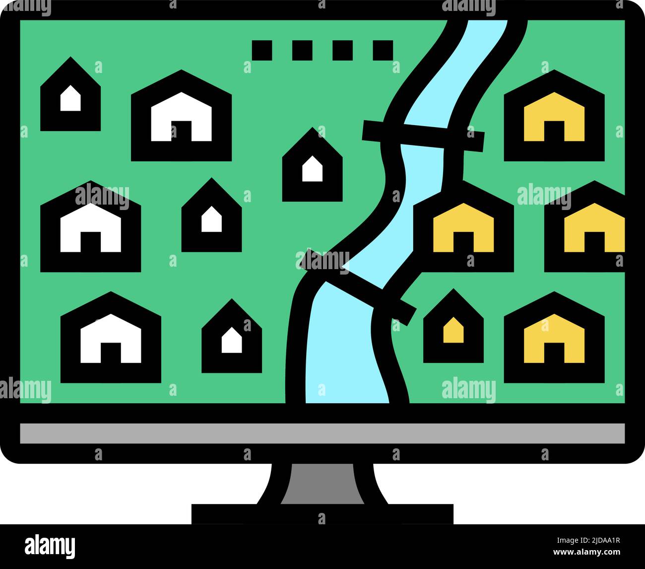 strategy video game color icon vector illustration Stock Vector Image ...