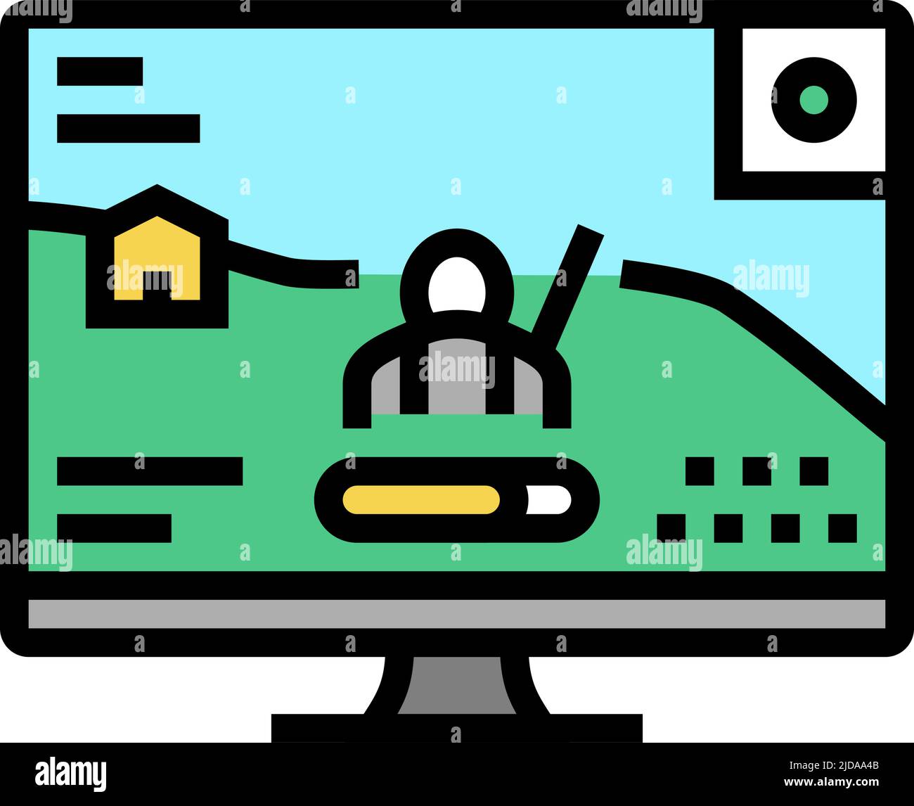 battle royale video game color icon vector illustration Stock Vector ...
