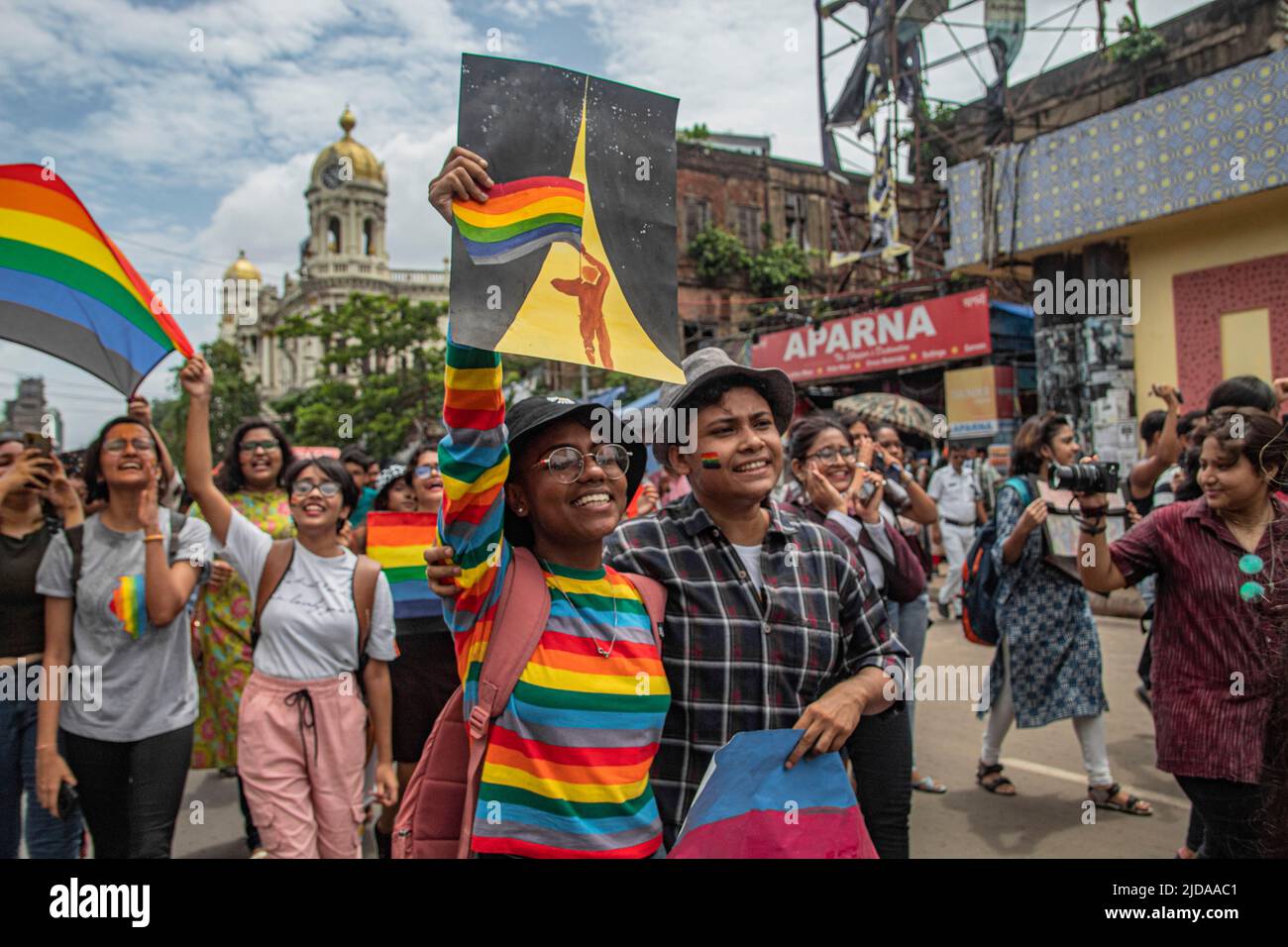 Kolkata, India. 19th June, 2022. LGBTQ Rainbow Pride Month celebrated ...