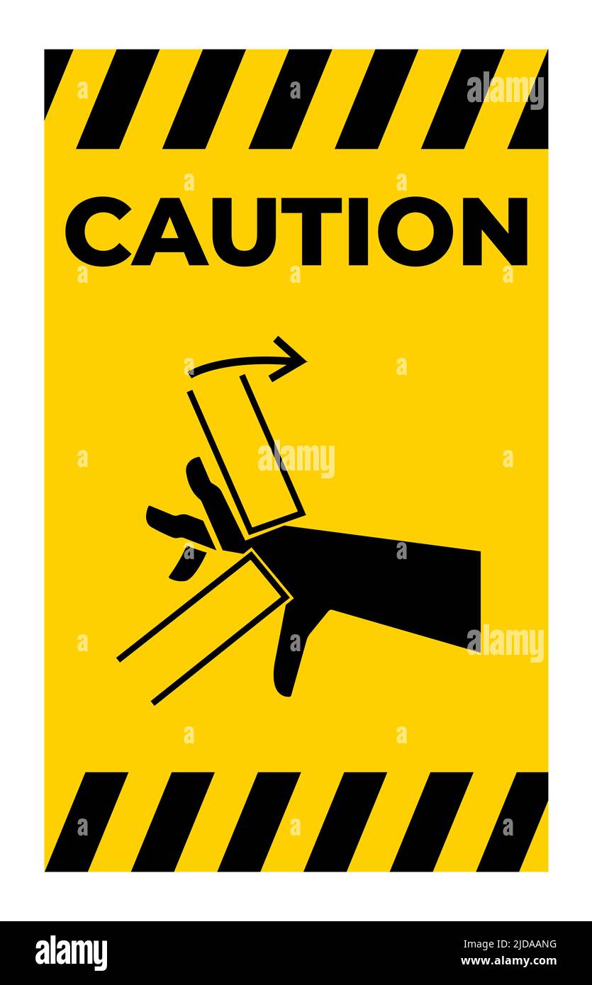 Hand Crush Pinch Point Symbol Sign Isolate on White Background,Vector ...