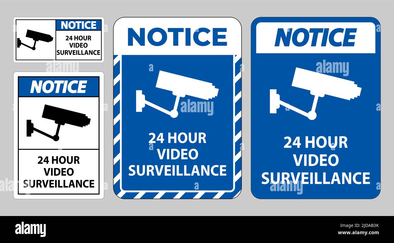 Cctv warning notice Stock Vector Images - Alamy