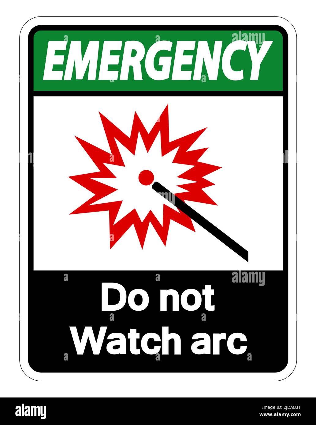 Emergency Do Not Watch Arc Symbol Sign Isolate On White Background ...