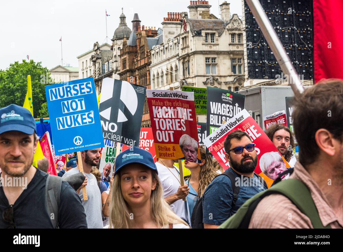 We Demand Better march in central London, thousands of protesters march ...